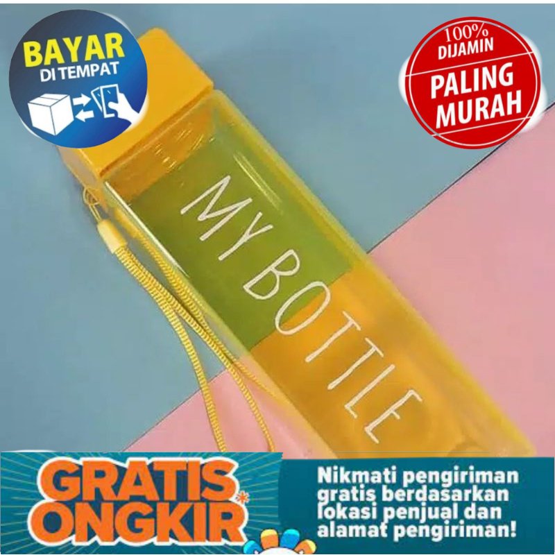 GRATIS ONGKIR BOTOL MINUM MY BOTTLE KOTAK PERSEGI BENING UKURAN 500 ML ...