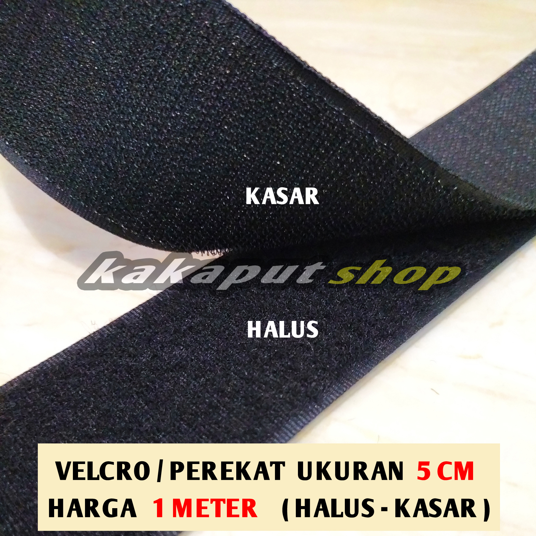 1 meter Velcro 5 cm/Perekat 2 in/perkat 2 in/5 cm 1 set (kasar dan halus) | Lazada Indonesia