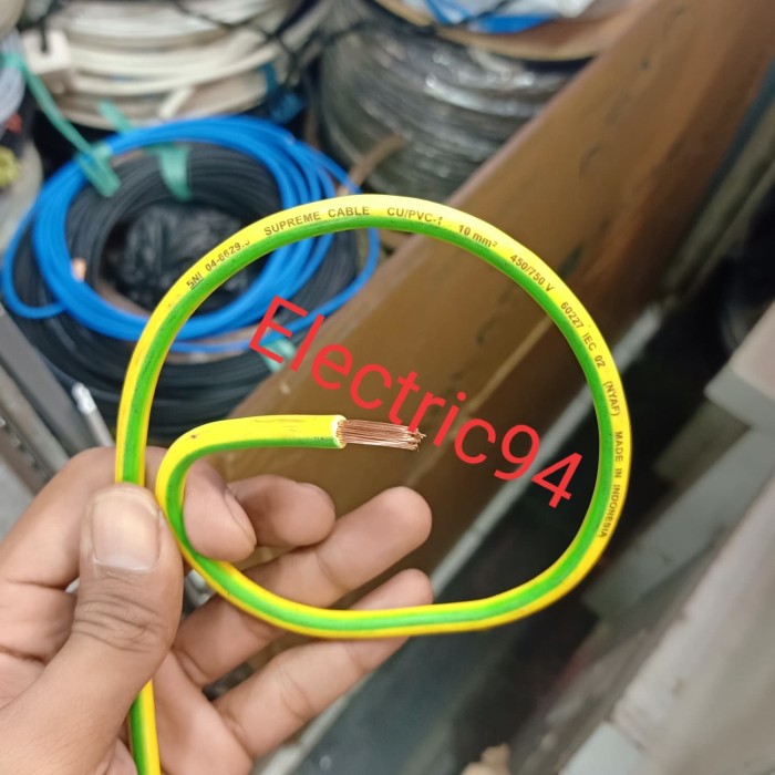 Bisa COD kabel grounding NYAF 10mm kuning hijau per meter Hemat ...