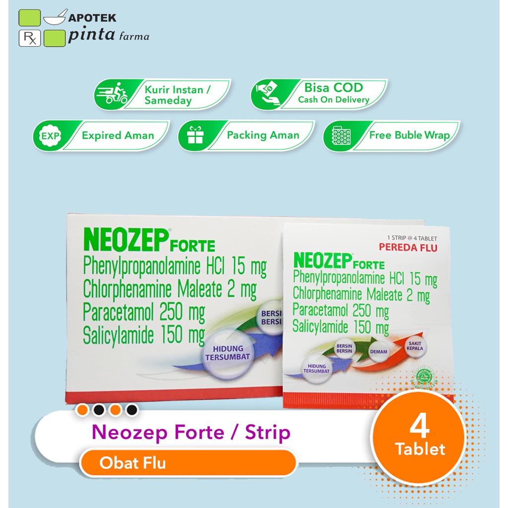 Neozep Forte 4 Tablet | Lazada Indonesia
