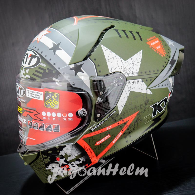 KYT HELM R2R PRO ASSAULT | MATT ARMY GREEN | DOUBLE VISOR | Lazada ...