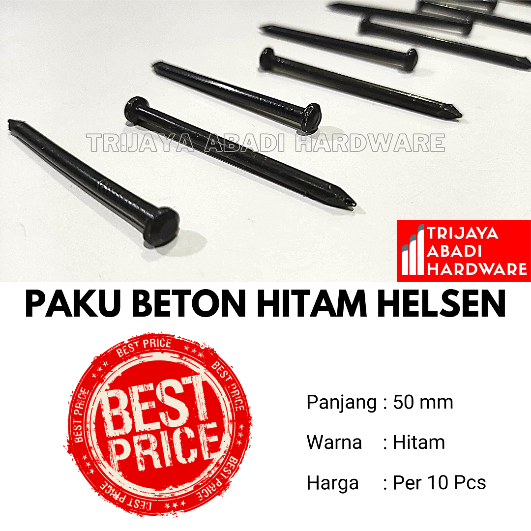 Paku Beton Hitam 50mm Hensel Paku Baja Paku Tembok 5cm | Lazada Indonesia