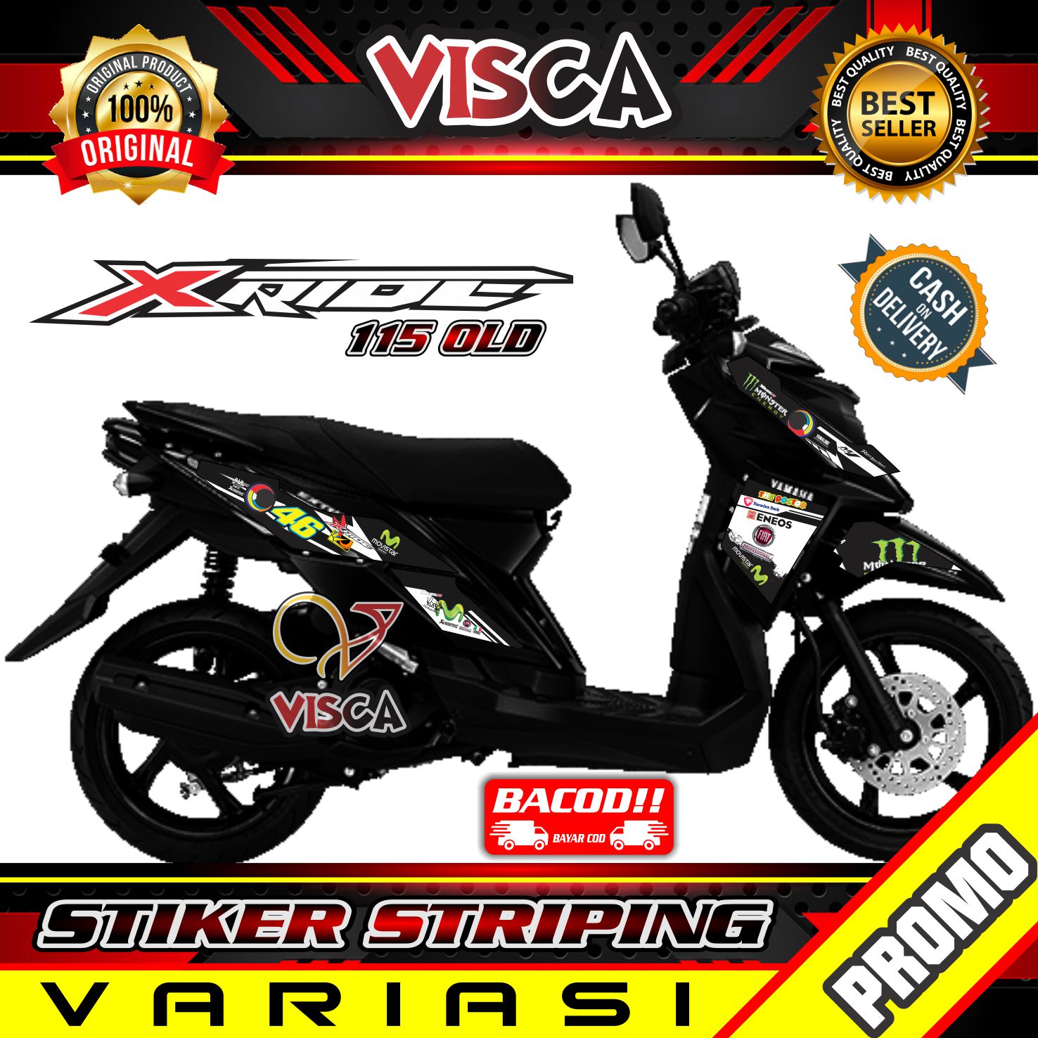 Stiker Striping X Ride 115 Variasi Movistar | Lazada Indonesia