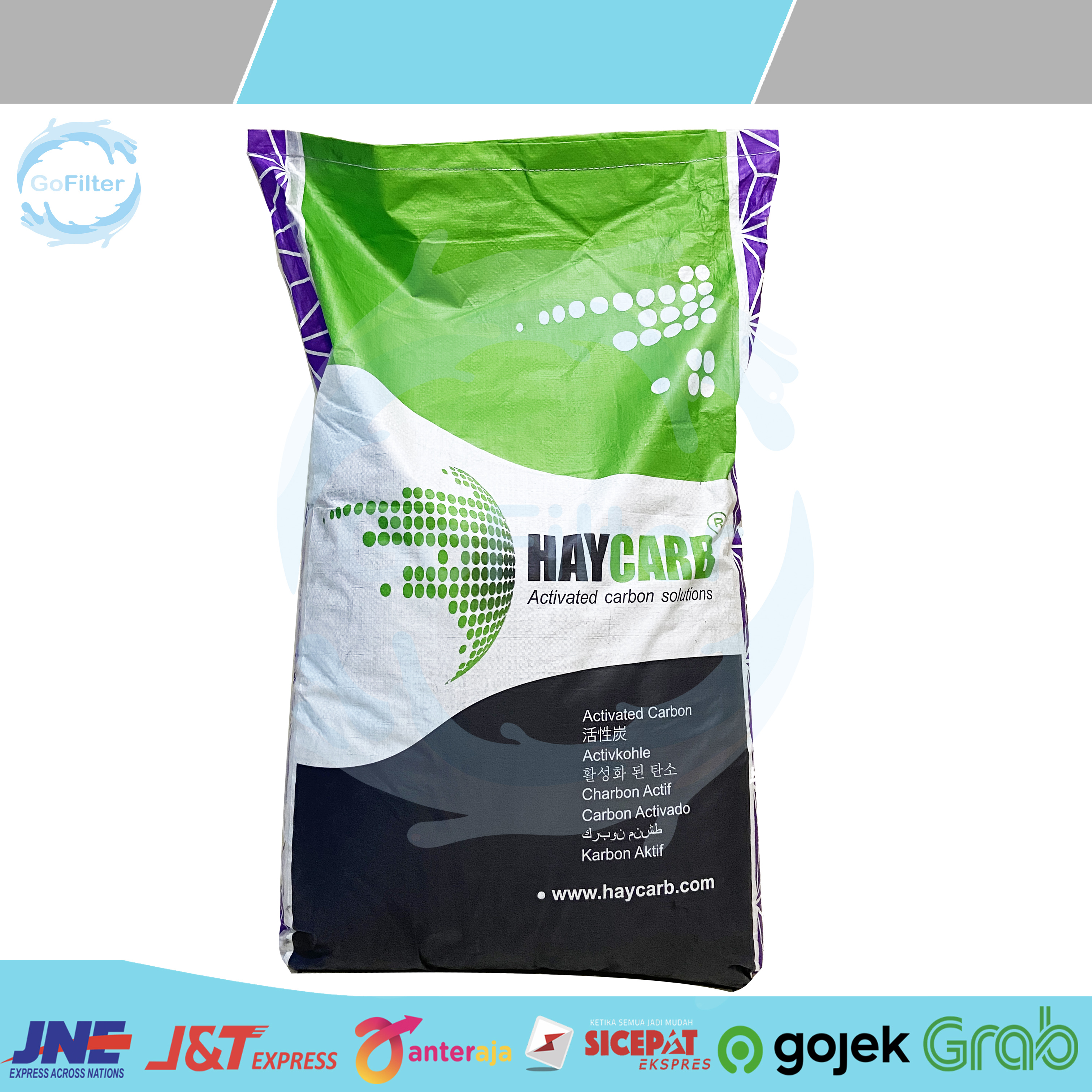 KARBON AKTIF HAYCARB AKO MESH 8x30 / ACTIVATED CARBON 25 KG 1 SAK ...