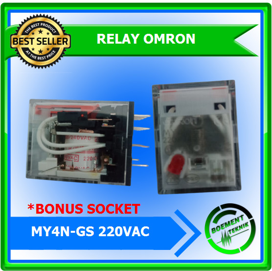 Relay Omron MY4N-GS-220VAC MY4NGS 220VAC Bonus Socket | Lazada Indonesia