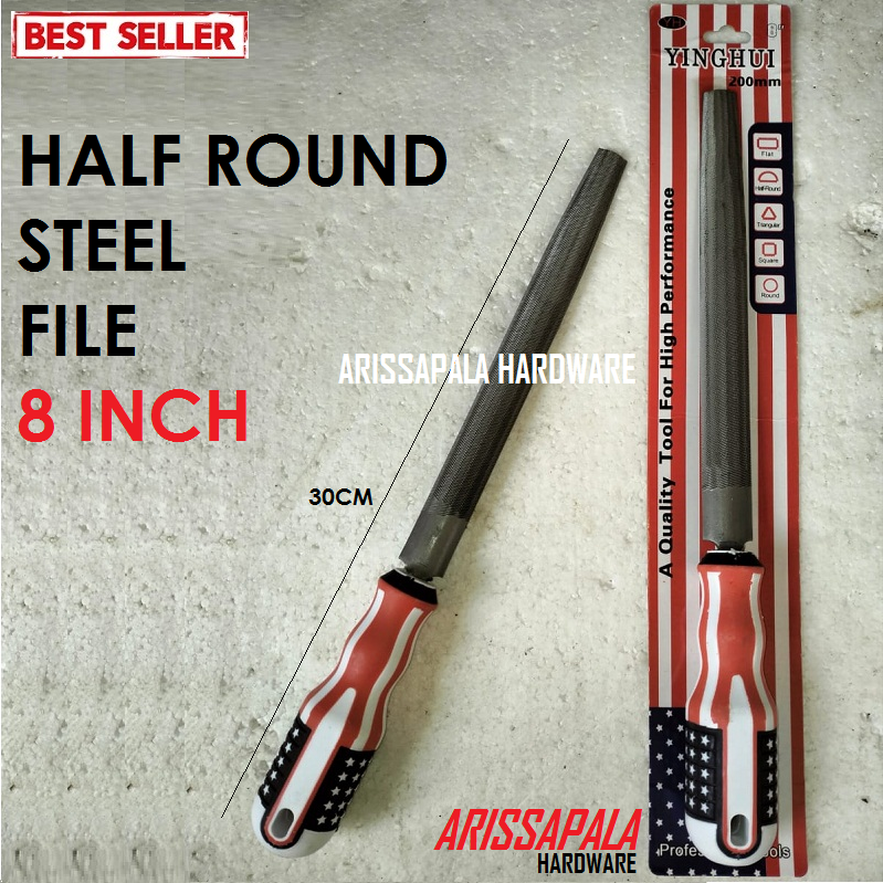PALING MURAH Kikir Besi Kikir HPL Alumunium Kayu Half Round Steel File ...