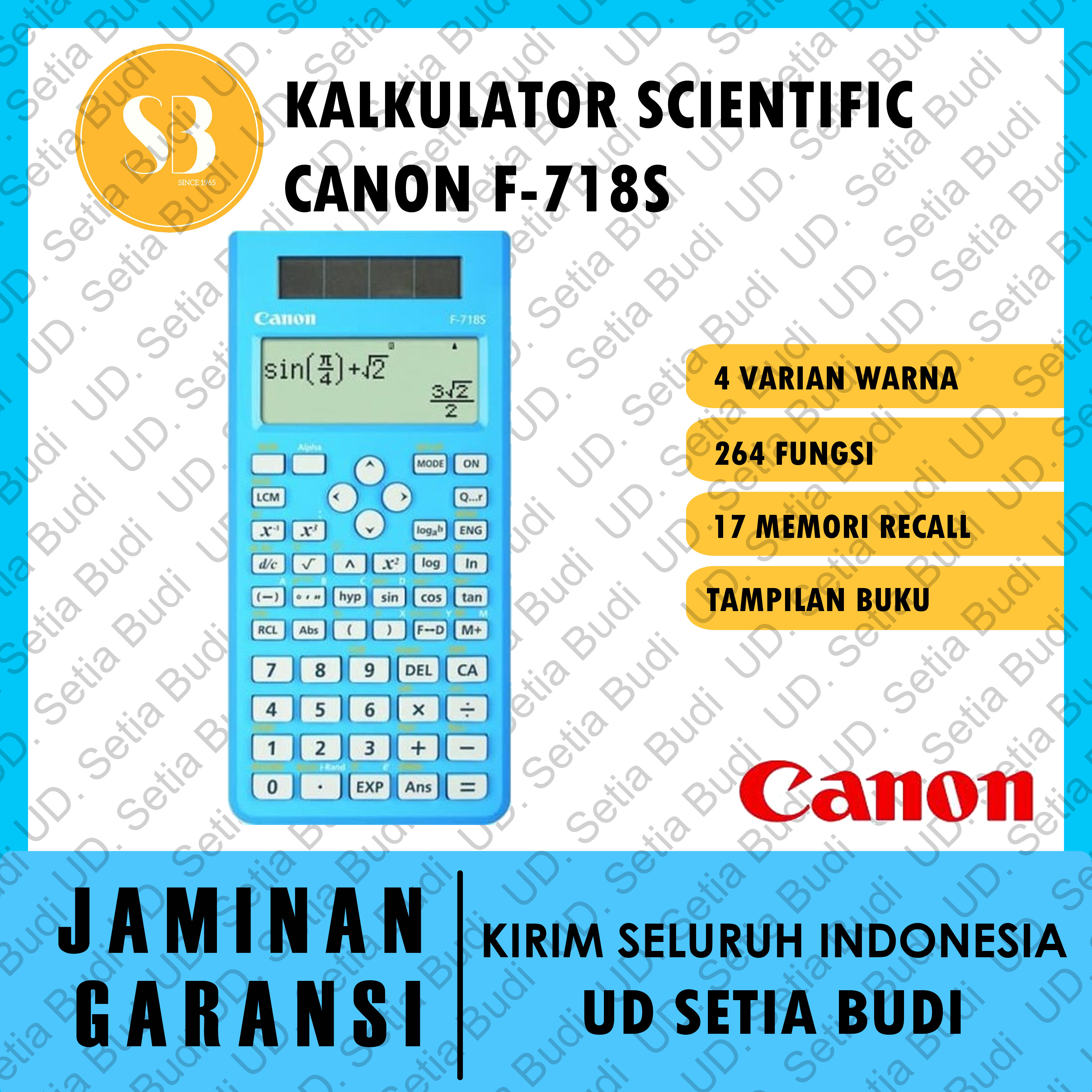Kalkulator Scientific CANON F-718SGA Asli dan Bergaransi | Lazada Indonesia