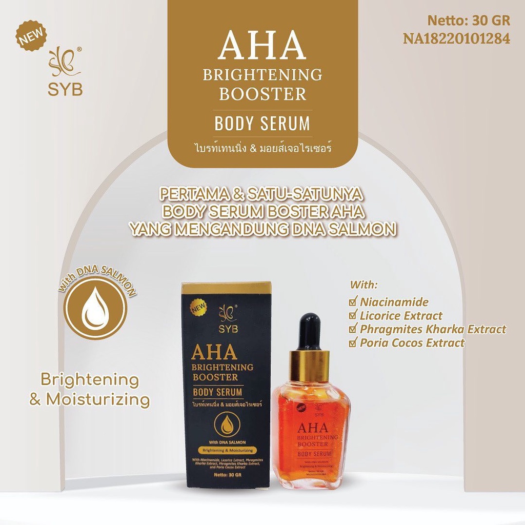 NEW SYB AHA BRIGHTNING BOOSTER, Body Serum 30g | Lazada Indonesia