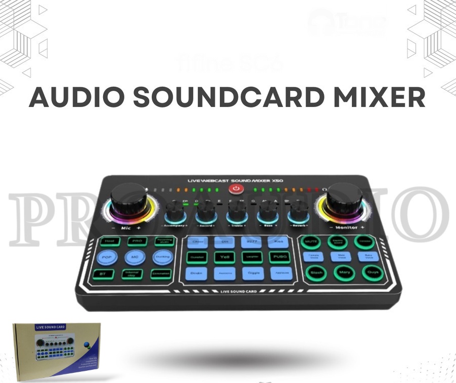 Sound Card Soundcard X50 Live Audio Mixer Broadcast Recording Karaoke ...