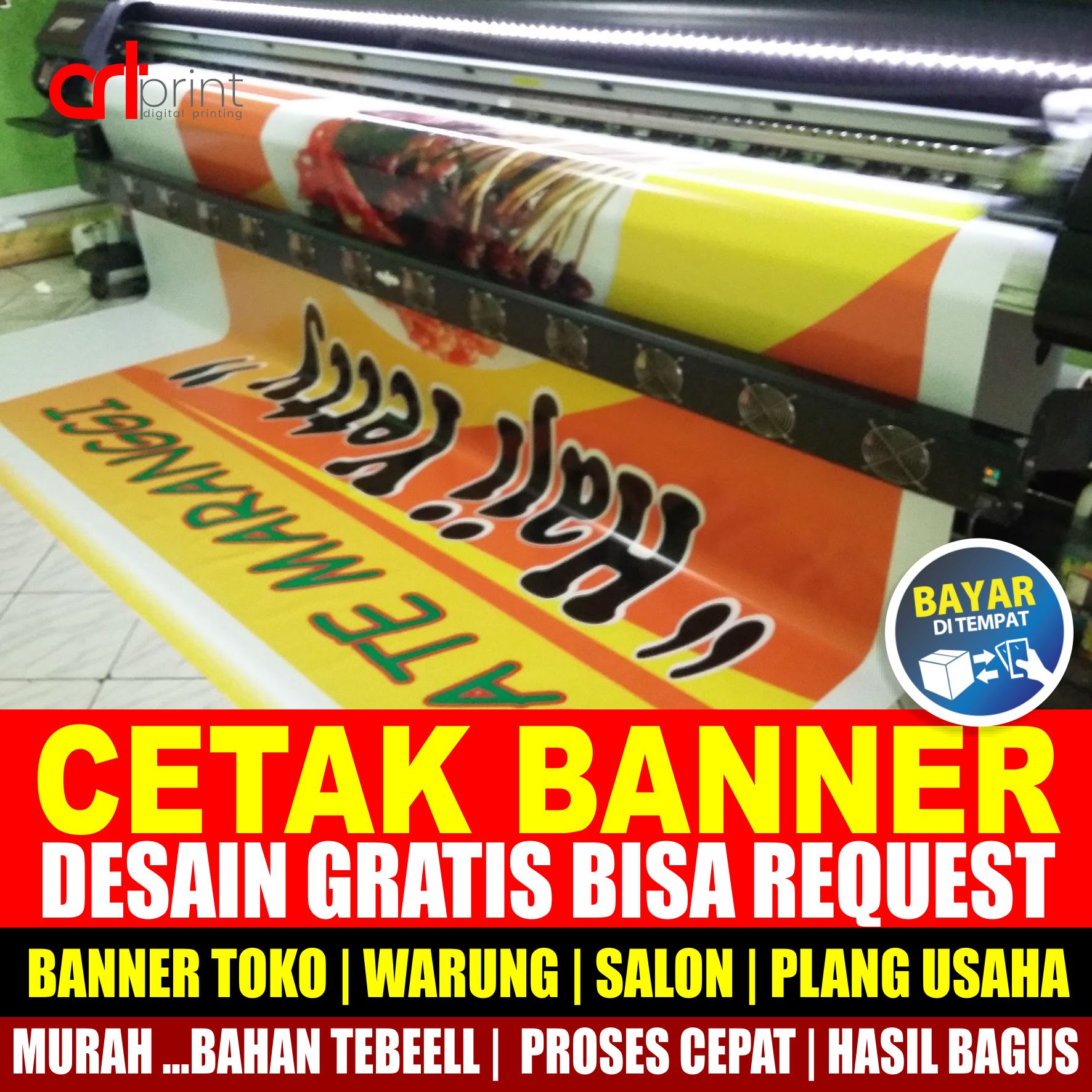 Banner untuk plang jualan / Papan Nama usaha / Banner Promosi / plang ...
