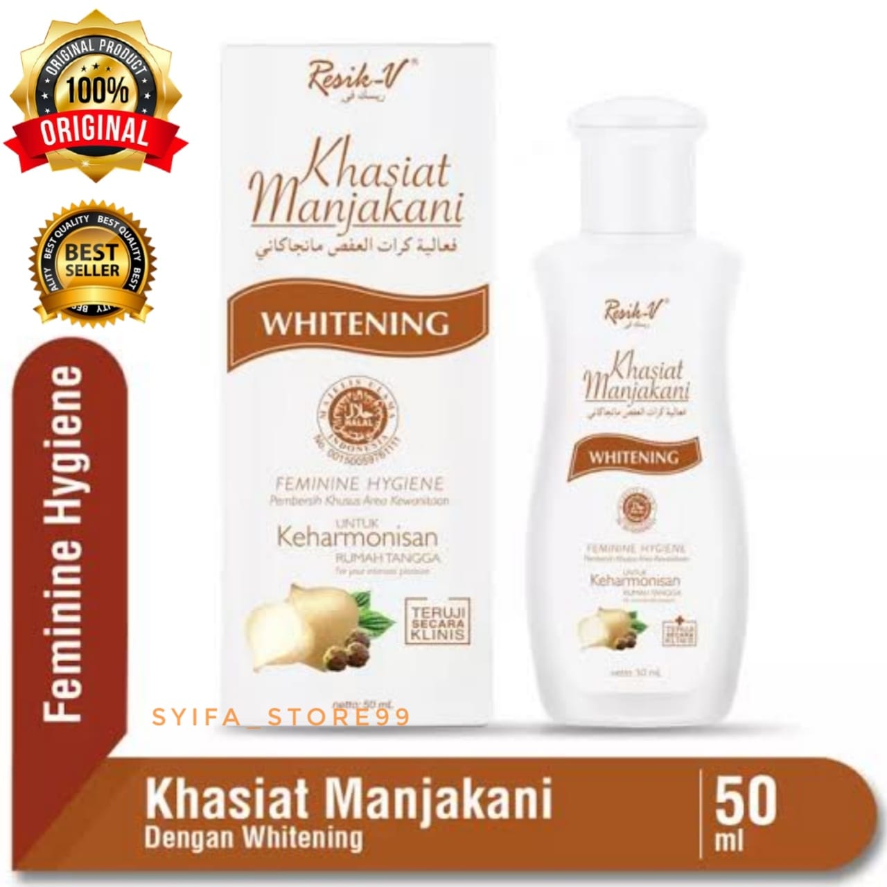 Original Resik V Khasiat Manjakani Whitening 50ml | Lazada Indonesia