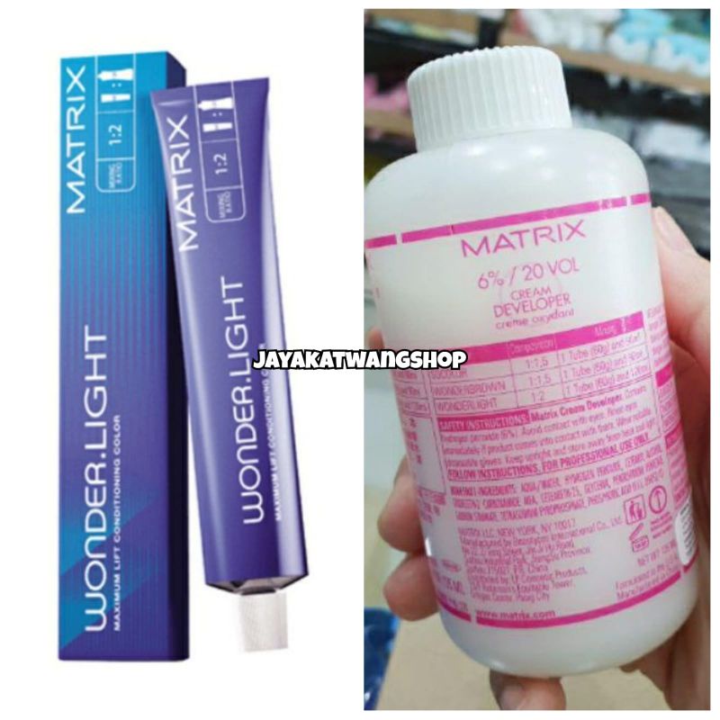 Paket Semir MATRIX Wonder Light Gold Copper WL-GC Color Cream dan ...