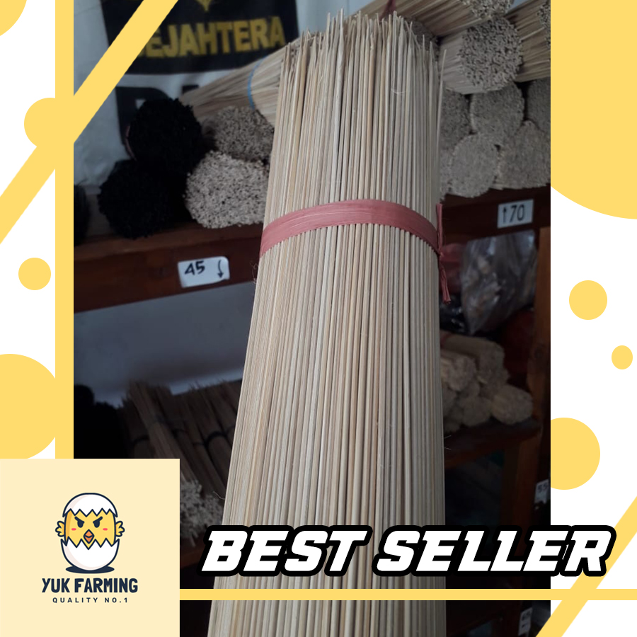 COD Ruji sangkar D.3mm P.60cm isi 300 batang lidi bambu kuat bulat ...