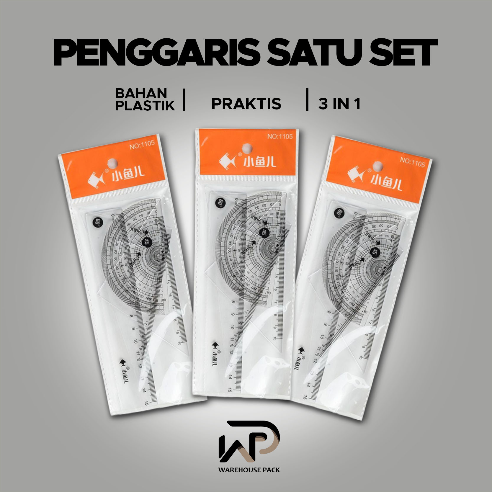 Penggaris Satu Set | Penggaris Panjang | Penggaris Busur Desrajat ...