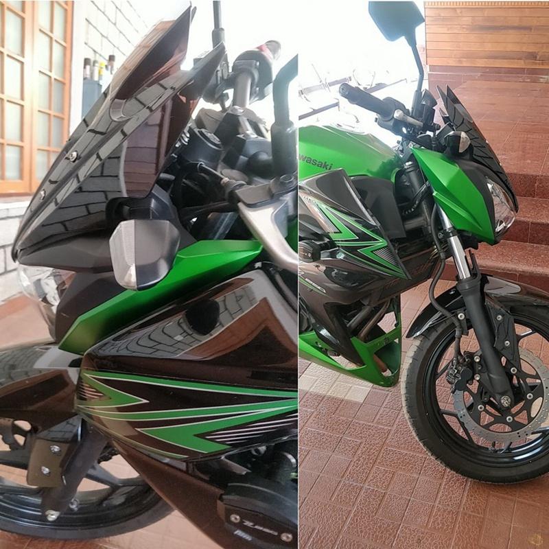 Windshield for Kawasaki Z250 Z300 Z 250 300 2013 2014 2013-2015 Double ...