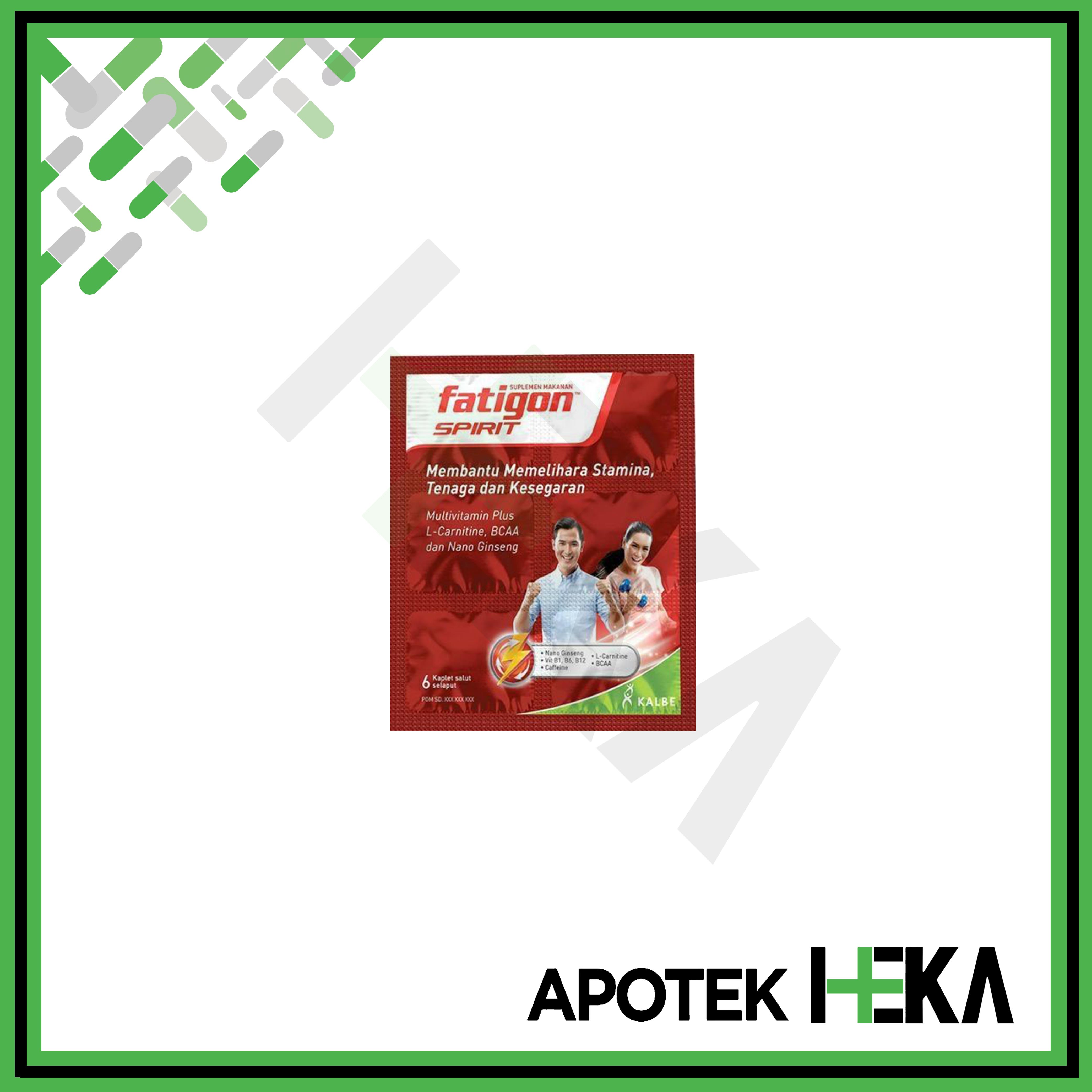 Fatigon Spirit - Obat Penjaga Stamina Strip isi 6 Kaplet | Lazada Indonesia