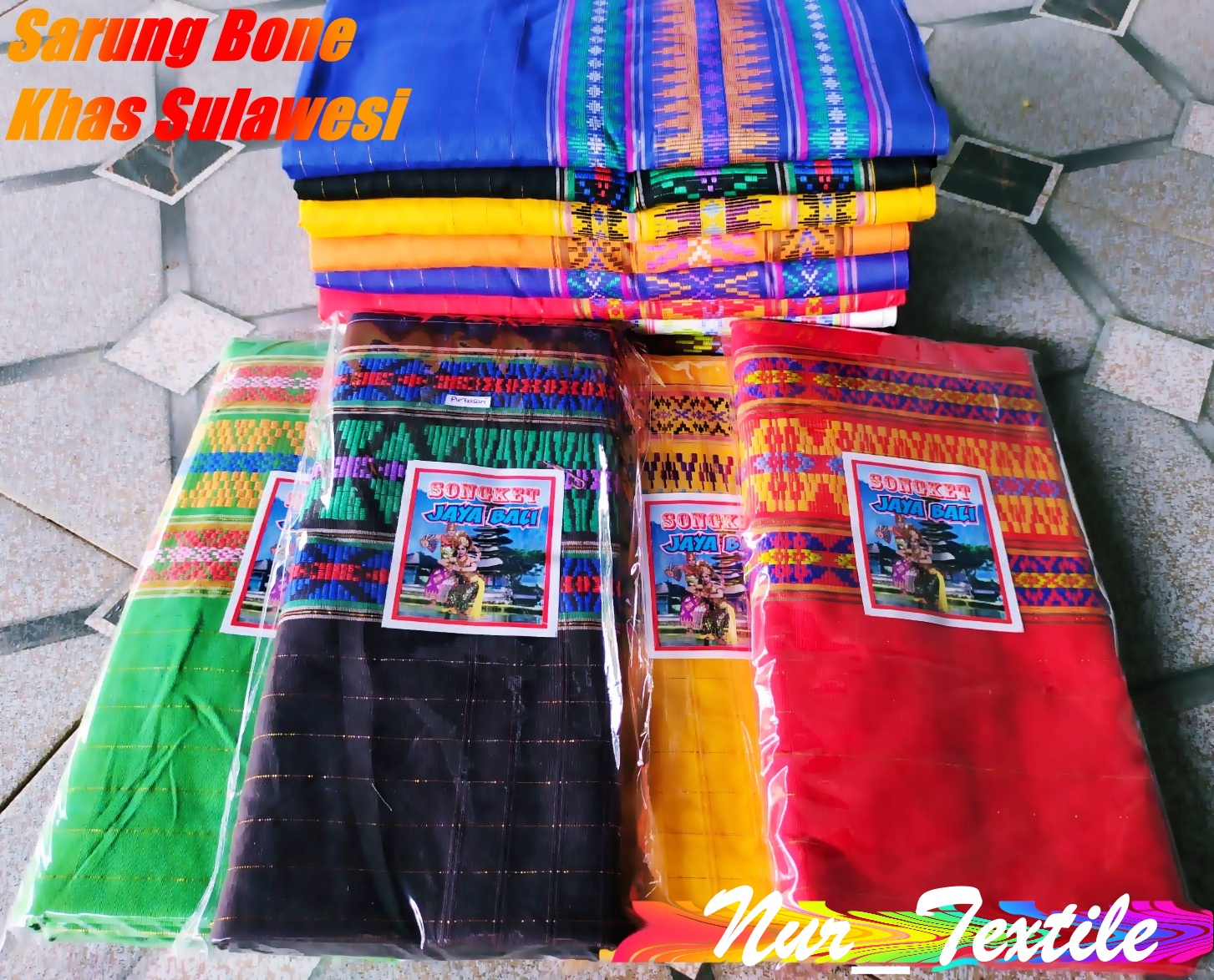 Sarung bone khas sulawesi Songket Jaya Bali, sarung bugis bone, sarung ...