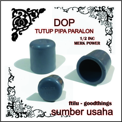 DOP PARALON PVC 1/2 INC MERK POWER UNTUK MENUTUP UJUNG PARALON | Lazada ...