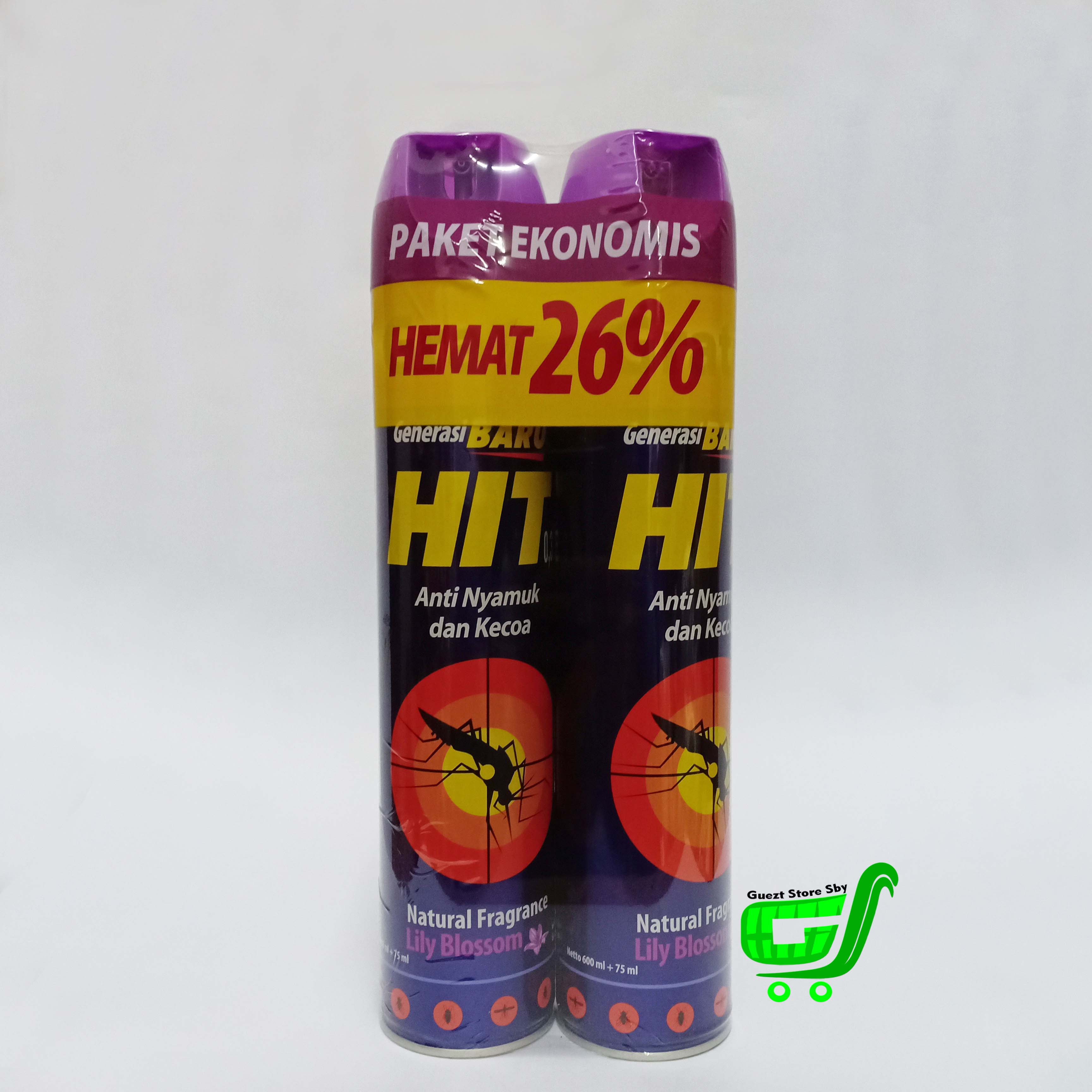 OBAT NYAMUK SEMPROT HIT AEROSOL LILY BLOSSOM 600ml + 75ml ( Paket isi 2 ...