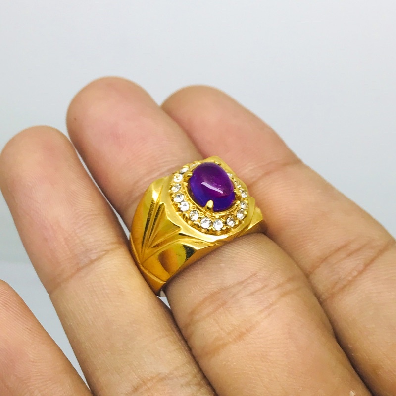 Cincin Batu Kecubung Kalimantan 100% Natural Batu Alam | Lazada Indonesia