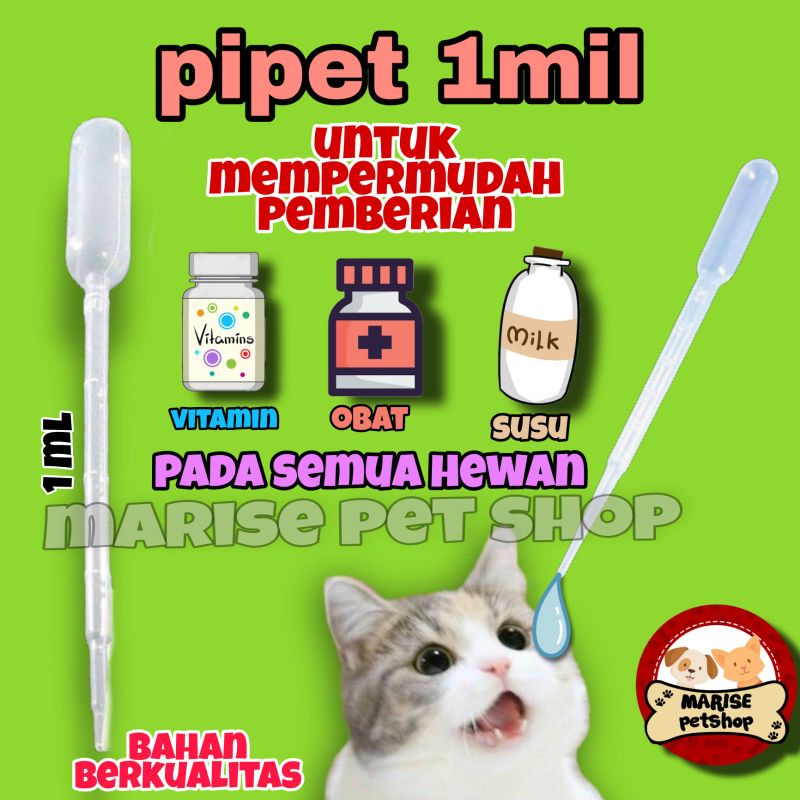 Pippet 1 ml untuk hewan mempermudah pemberian obat dan pakan | Lazada ...