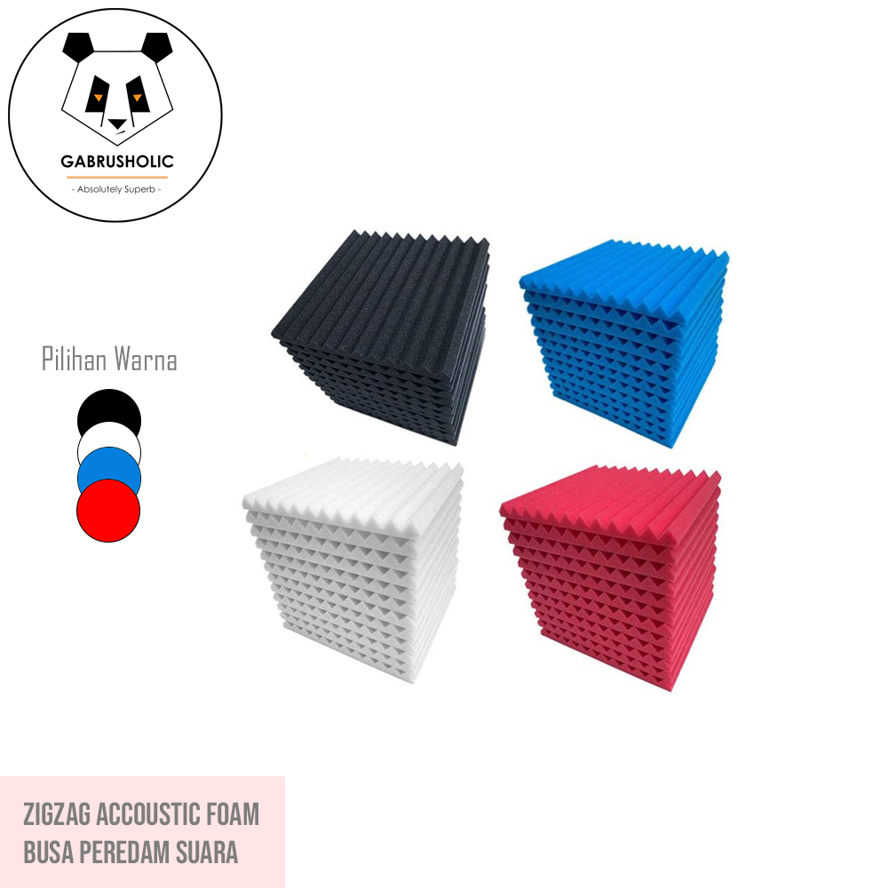 Busa Peredam Suara ZigZag Warna Soundproof Acoustic Foam | Lazada Indonesia