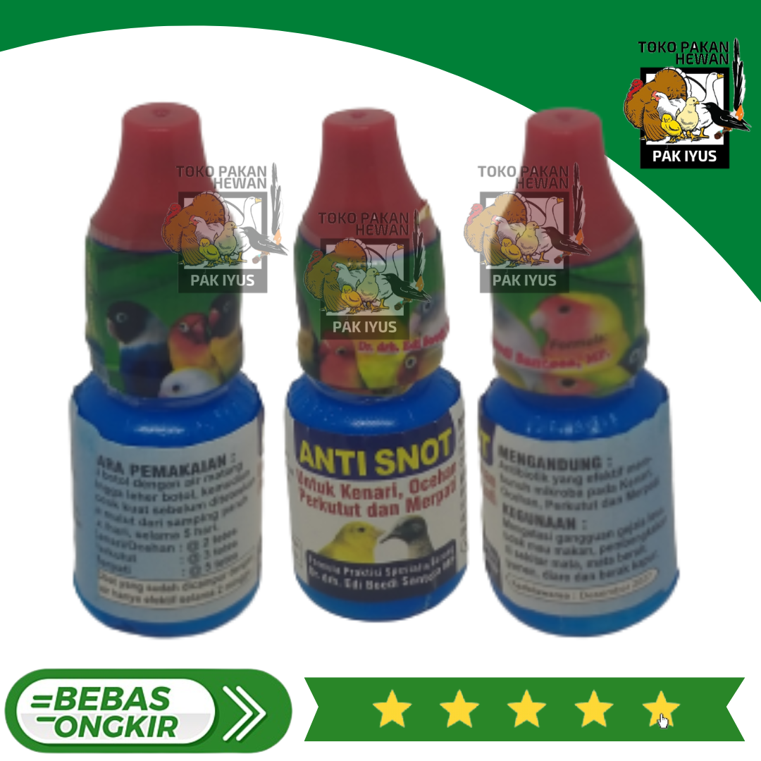 ANTI SNOT SENOT OBAT BURUNG SAKIT MATA BERLENDIR BENGKAK LESU BULU ...