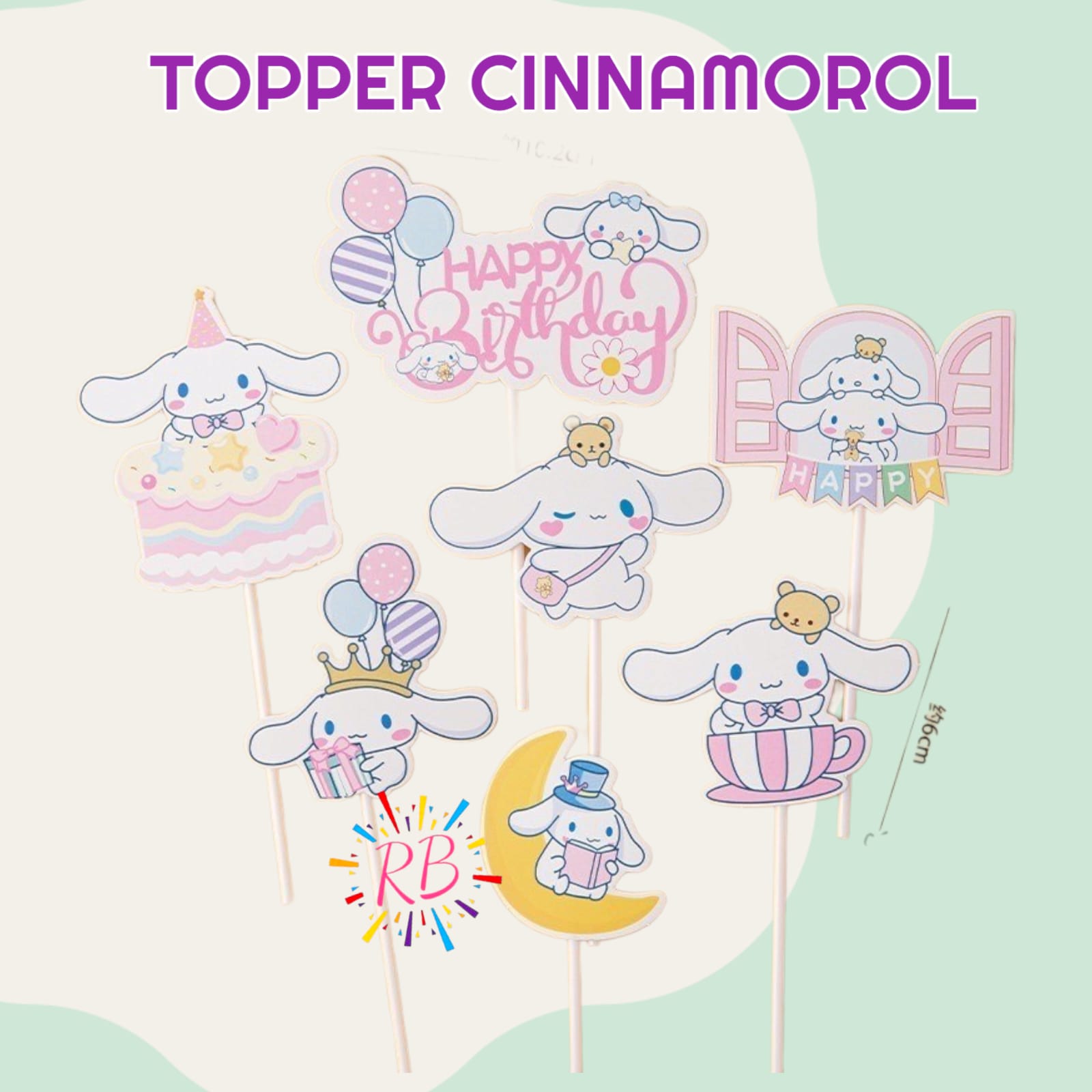 Topper CINNAMOROLL / Topper Kue Sanrio Cinnamoroll | Lazada Indonesia