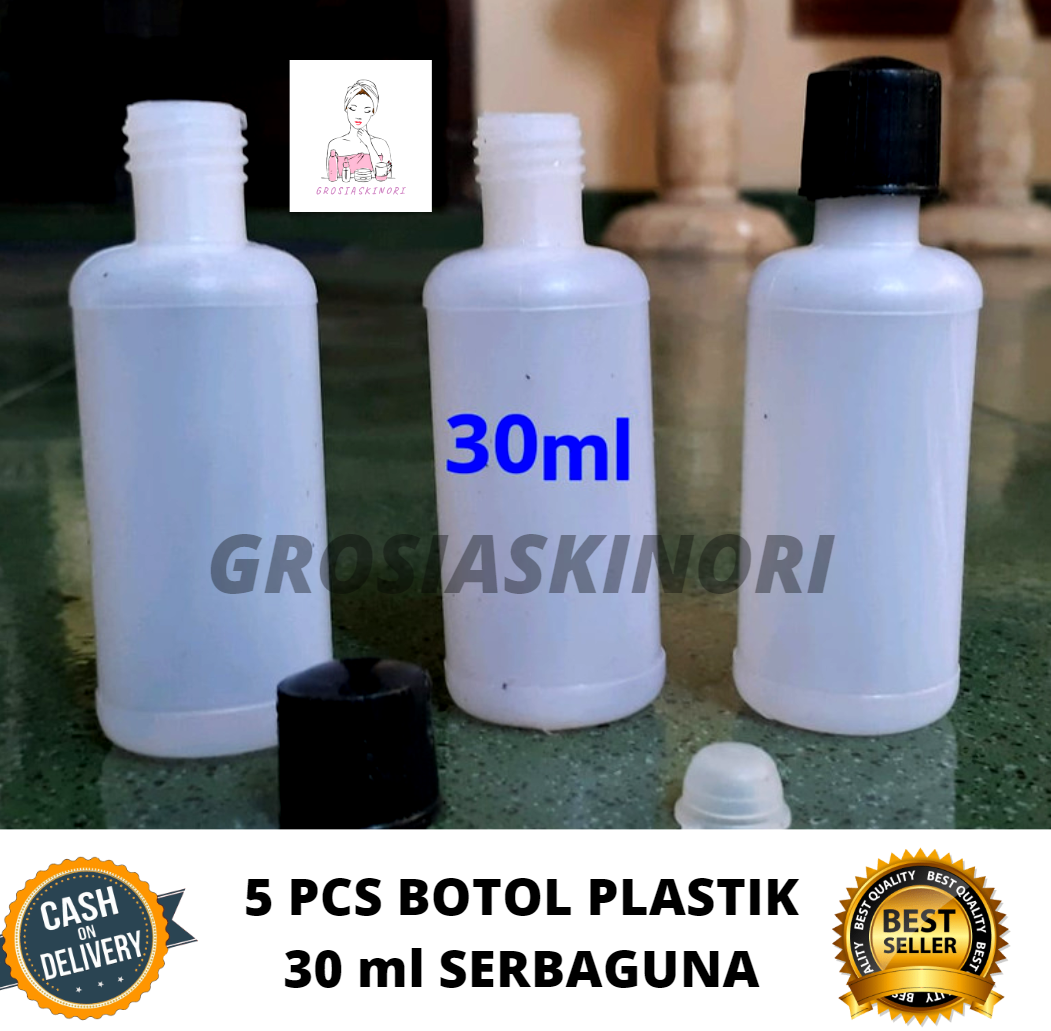 5 pcs Botol Plastik 30ml Kosong - Botol Serbaguna Botol Make Up Kosong ...