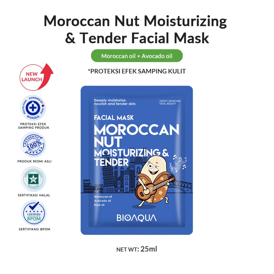 BIOAQUA Sheet Mask Masker Wajah Tissue Varian Biji Buah Series Face ...