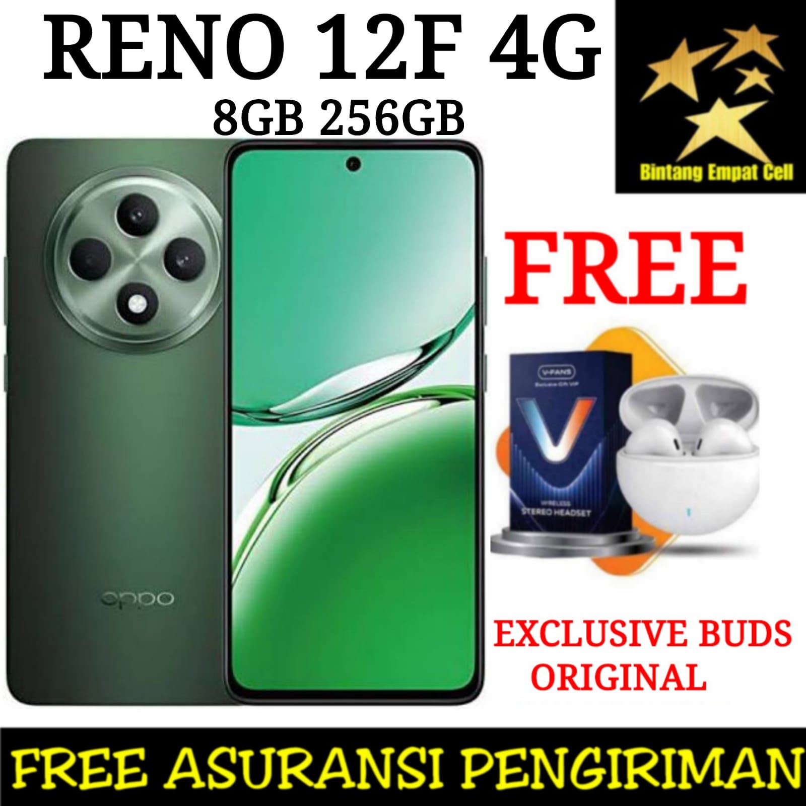 OPPO RENO 12F 5G 12/256 & 12/512 & RENO 12F 4G 8/256 GARANSI RESMI ...