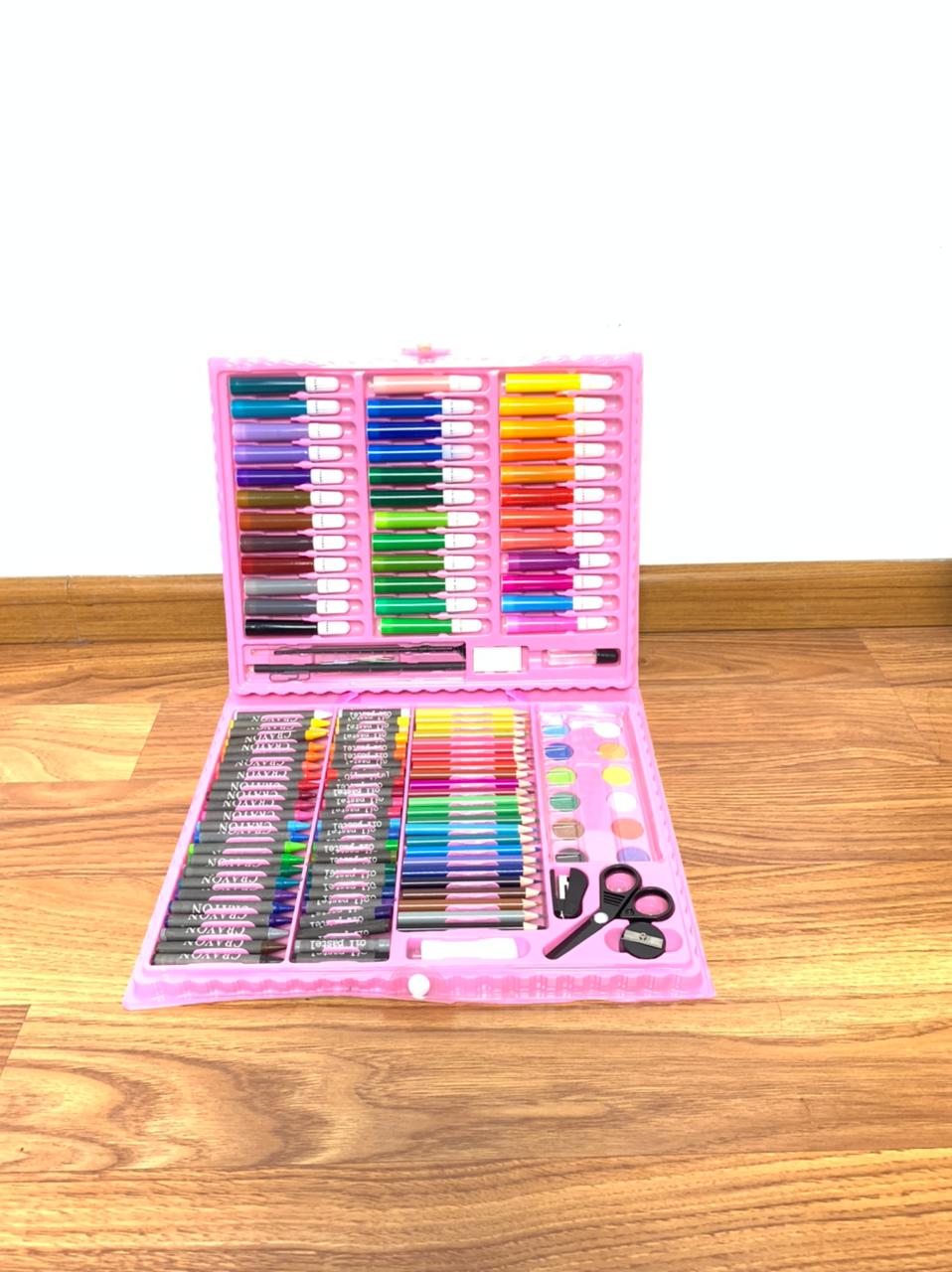 Perlengkapan Menggambar Krayon Anak Set Koper 150 in 1 Crayon Full Alat ...