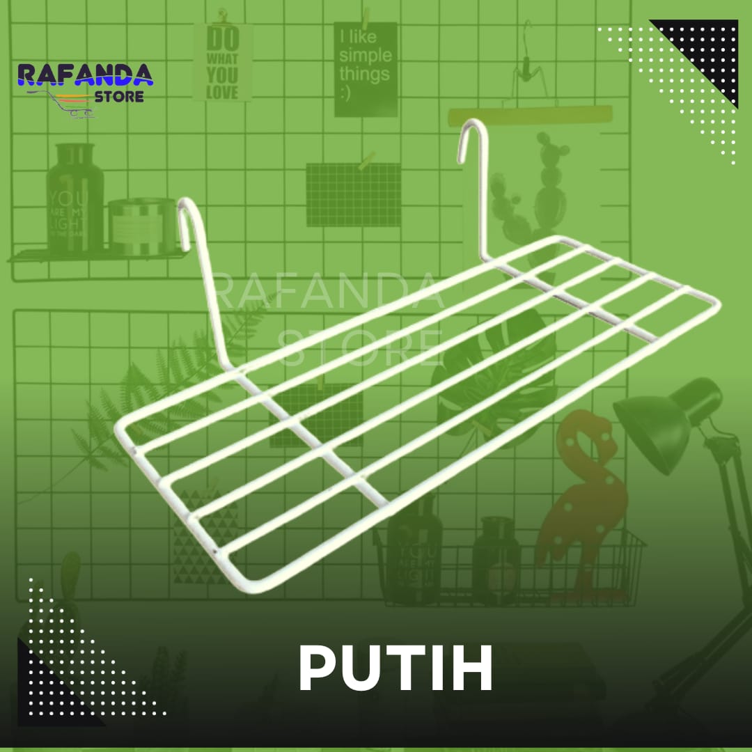 Rak gantungan ram wire grid wall ragan minimalis rak tatakan aksesoris ...