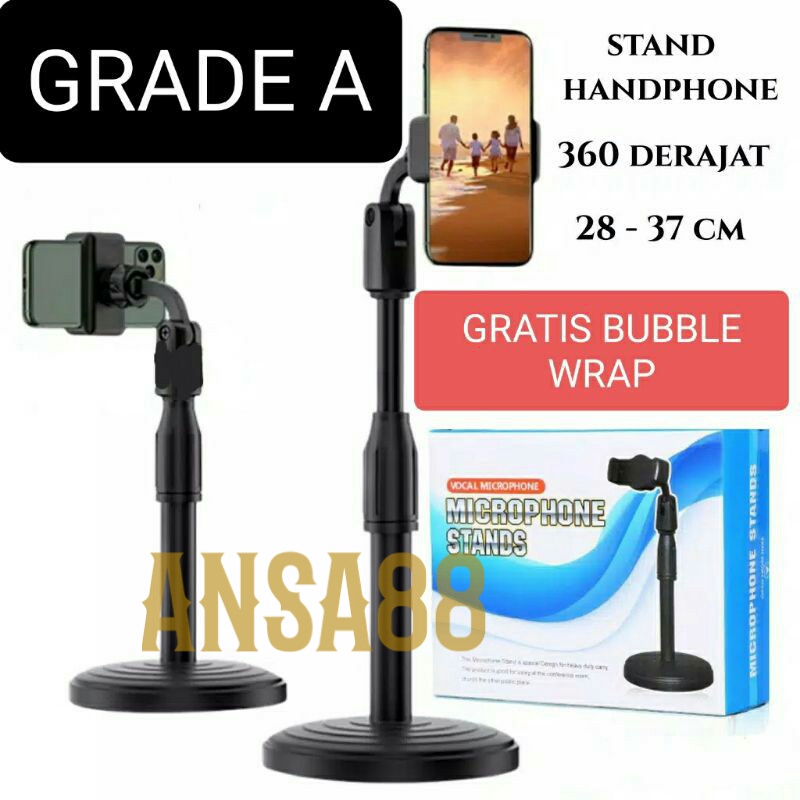 holder hp meja fleksibel 360° model tiang HD25 desktop phone stand ...