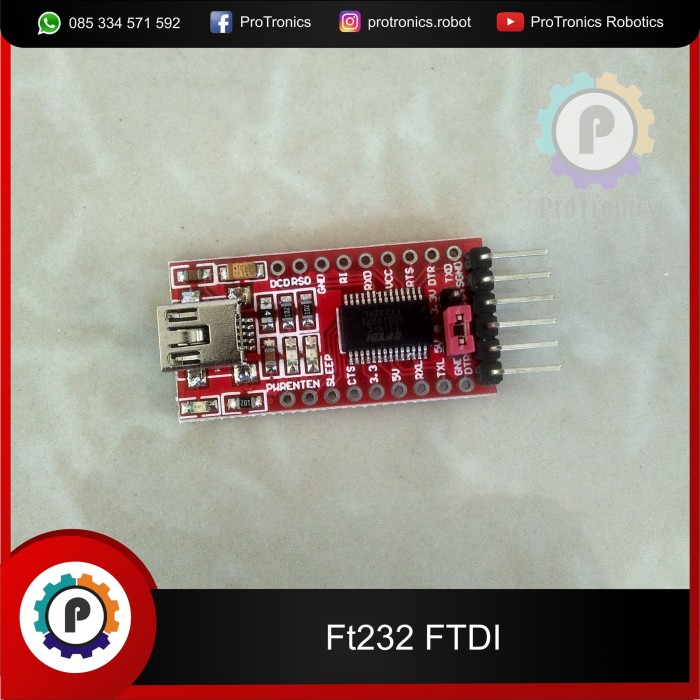 FT232RL USB to TTL Serial 3.3v 5v Converter Module Adapter FTDI ...