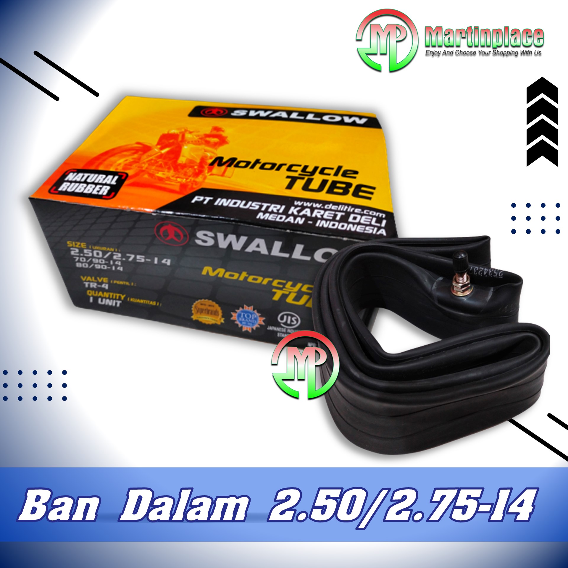 Ban Dalam Motor Swallow Ukuran 250.275-14 / 70/90-14 Ring 14 Motor ...