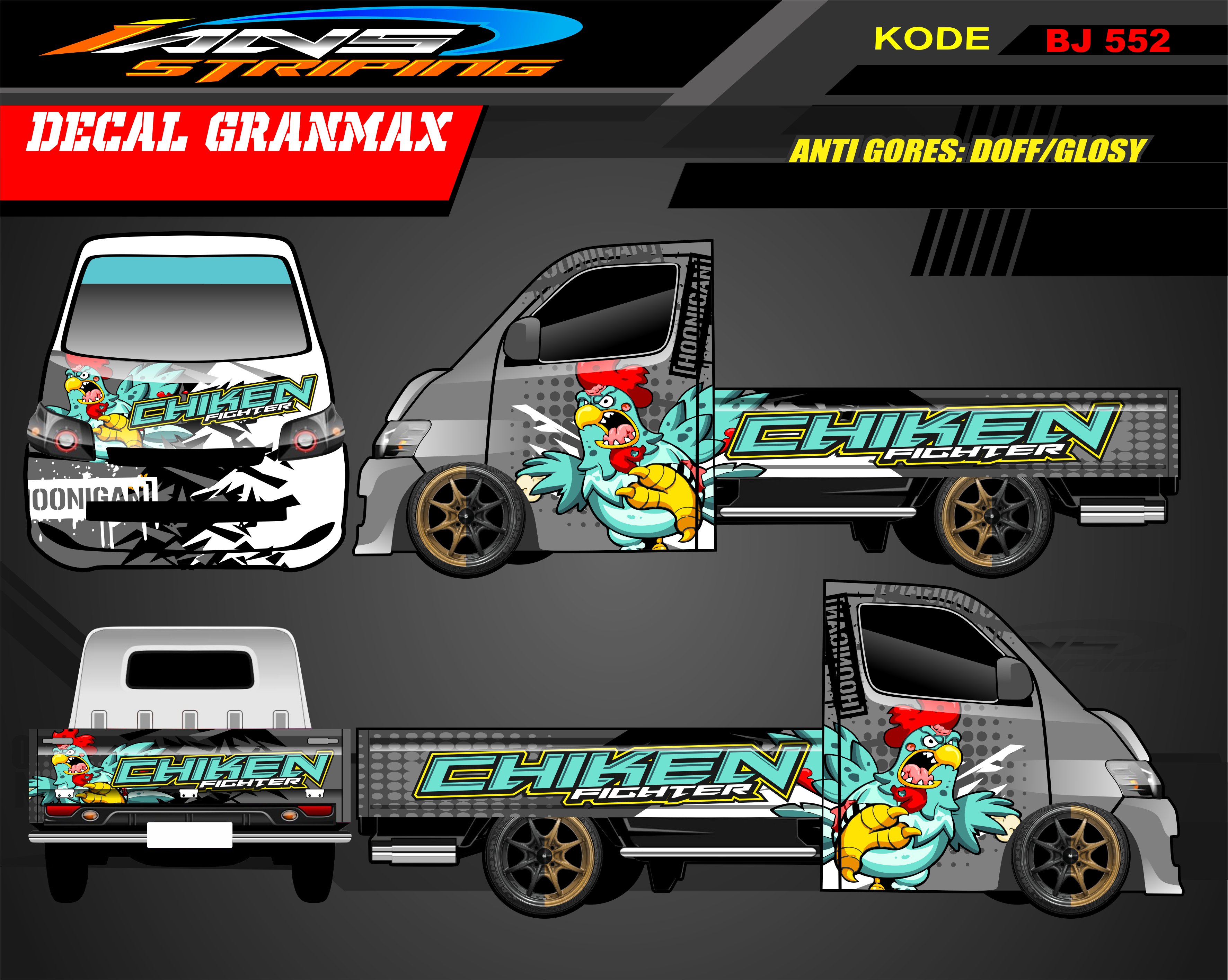 STICKER VARIASI MOBIL GRANMAX , CARRY , L300 / DECAL PICK UP / DECAL ...