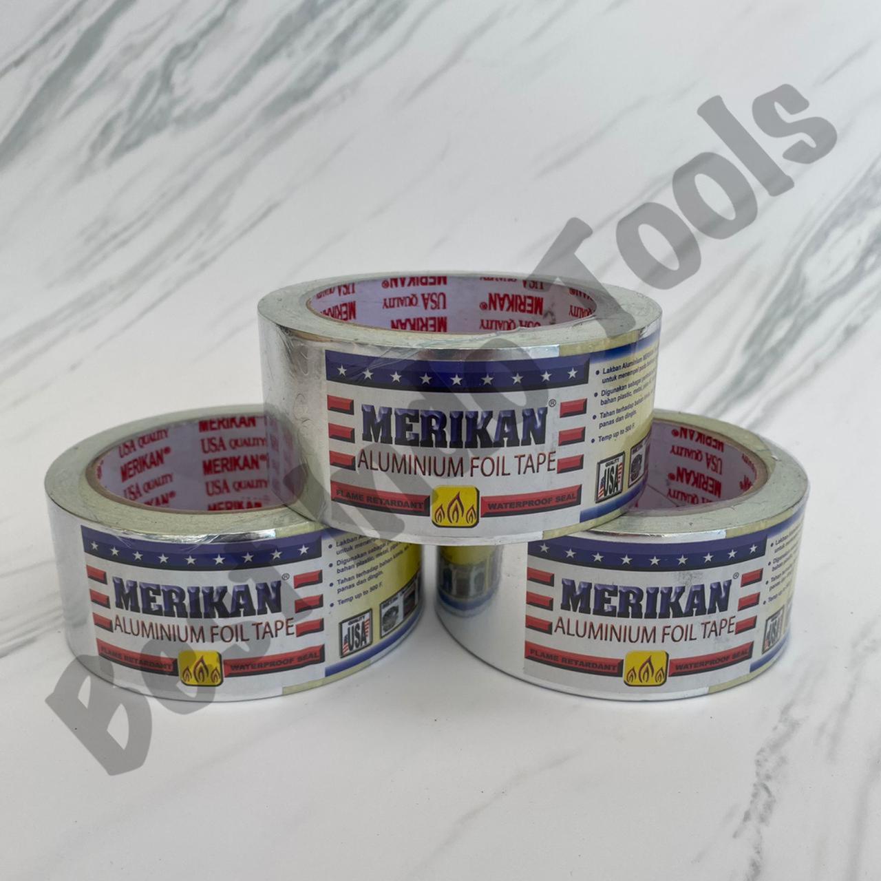 LEM ALUMINIUM FOIL TAPE MERIKAN 17 M METER / ISOLASI LAKBAN ANTI PANAS ...