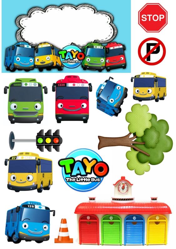 Topper hiasn kue custom nama karakter tayo bis kecil | Lazada Indonesia