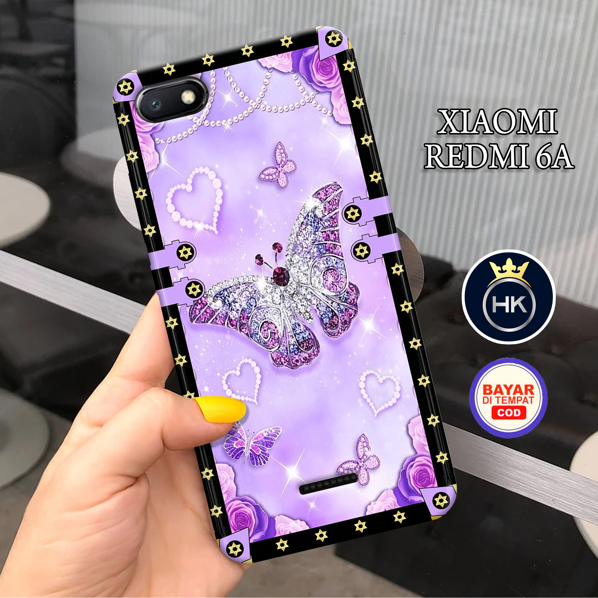 Case XIAOMI REDMI 6A Casing XIAOMI REDMI 6A Terbaru Motif Kupu Kupu Silikon XIAOMI REDMI 6A Case Hp Cassing Hp Softcase Glass Kaca Softcase XIAOMI REDMI 6A