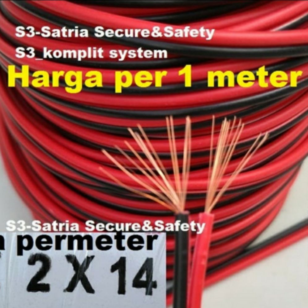 Kabel Rakit Lampu Ukuran 1 Meter 2x14 Serabut | Lazada Indonesia