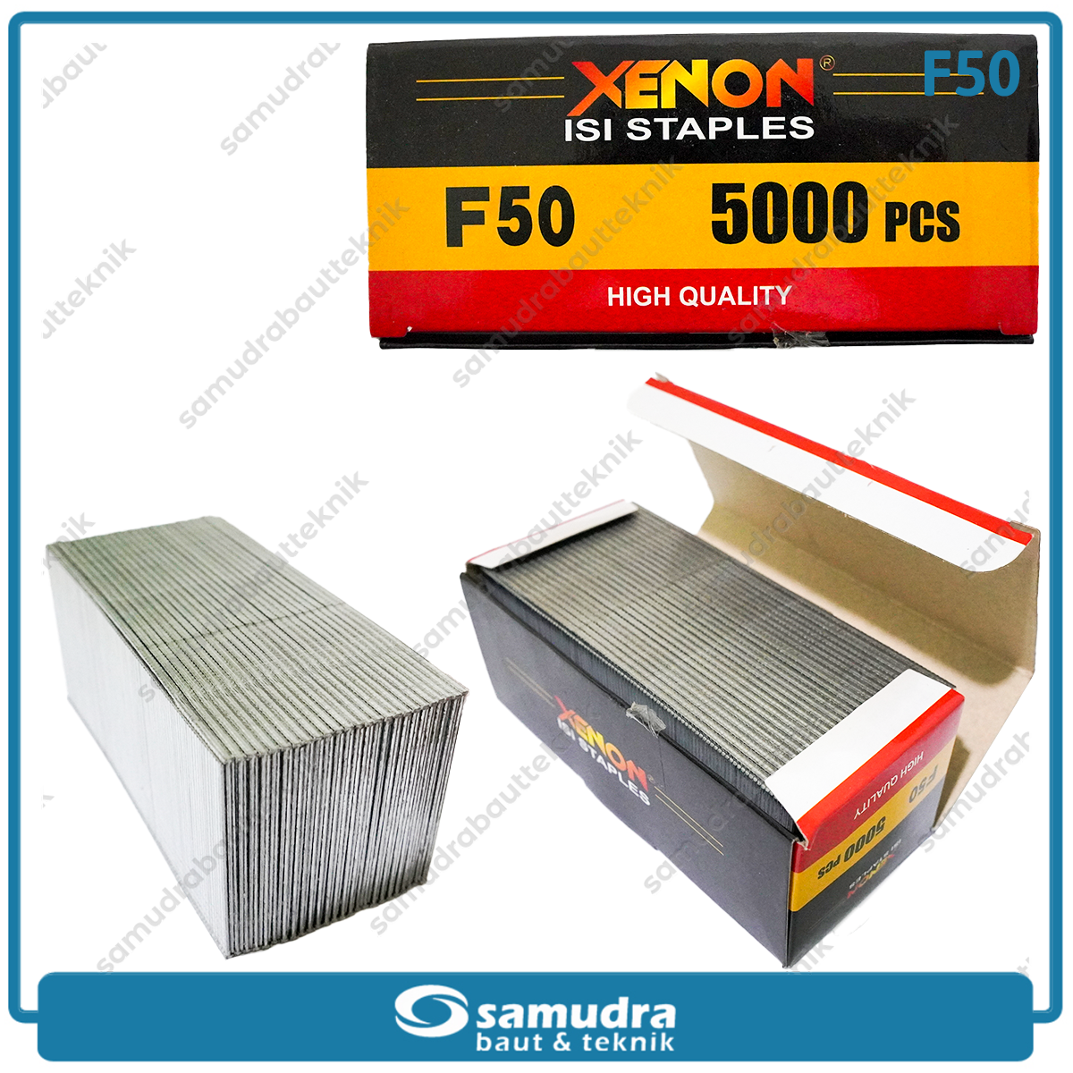 XENON F50 Isi Paku Tembak Angin Refill I Air Nailer Stapler Gun 50 mm ...