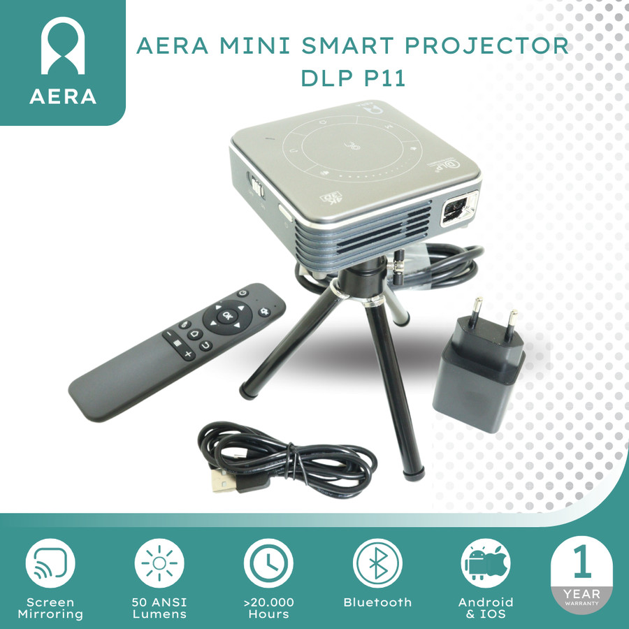 PROYEKTOR AERA DLP P11 PROYEKTOR ANDROID 9 2/16GB SUPPORT 3D 4K SCREEN ...