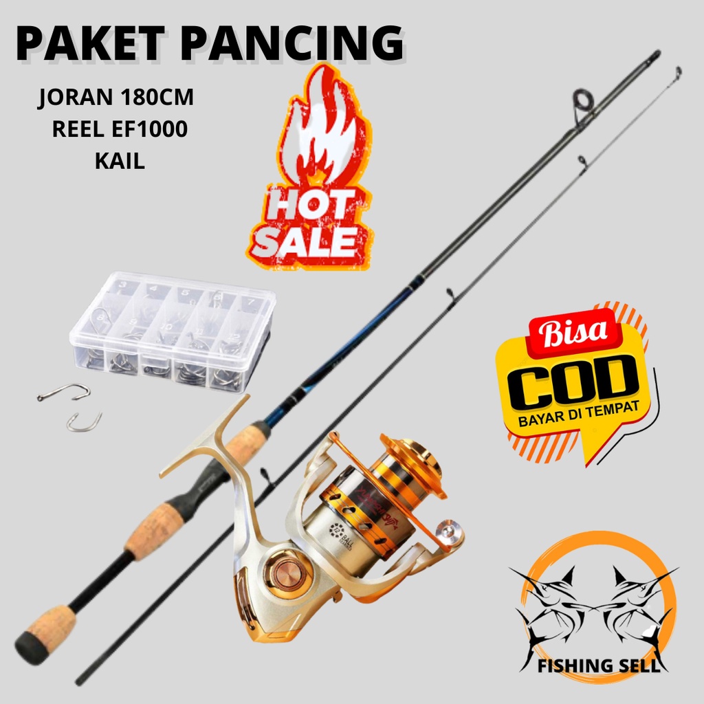 PROMO COD Paket Mancing Set Pancing Joran+Reel Alat Mancing STIK ...