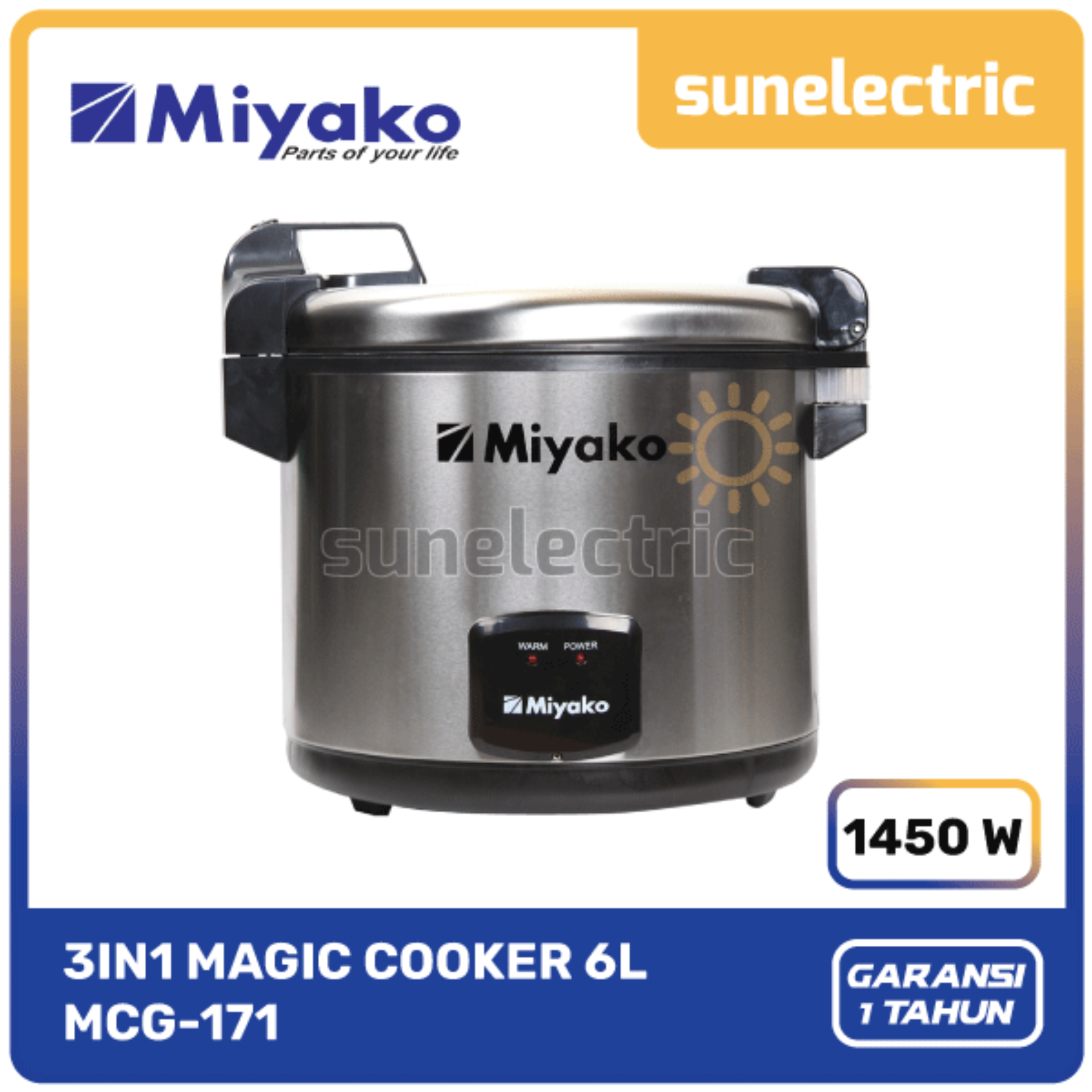 Miyako MCG171 Magic Com 6 Liter MCG-171 / MCG 171 - Silver | Lazada ...