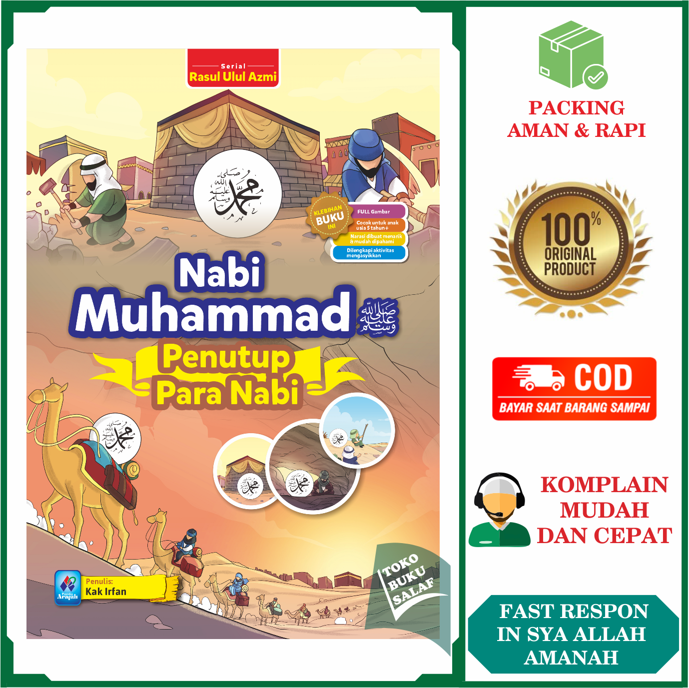Nabi Muhammad Penutup Para Nabi Serial Rasul Ulul Azmi FULL COLOR Usia 5+ Buku Anak Karya Kak ...