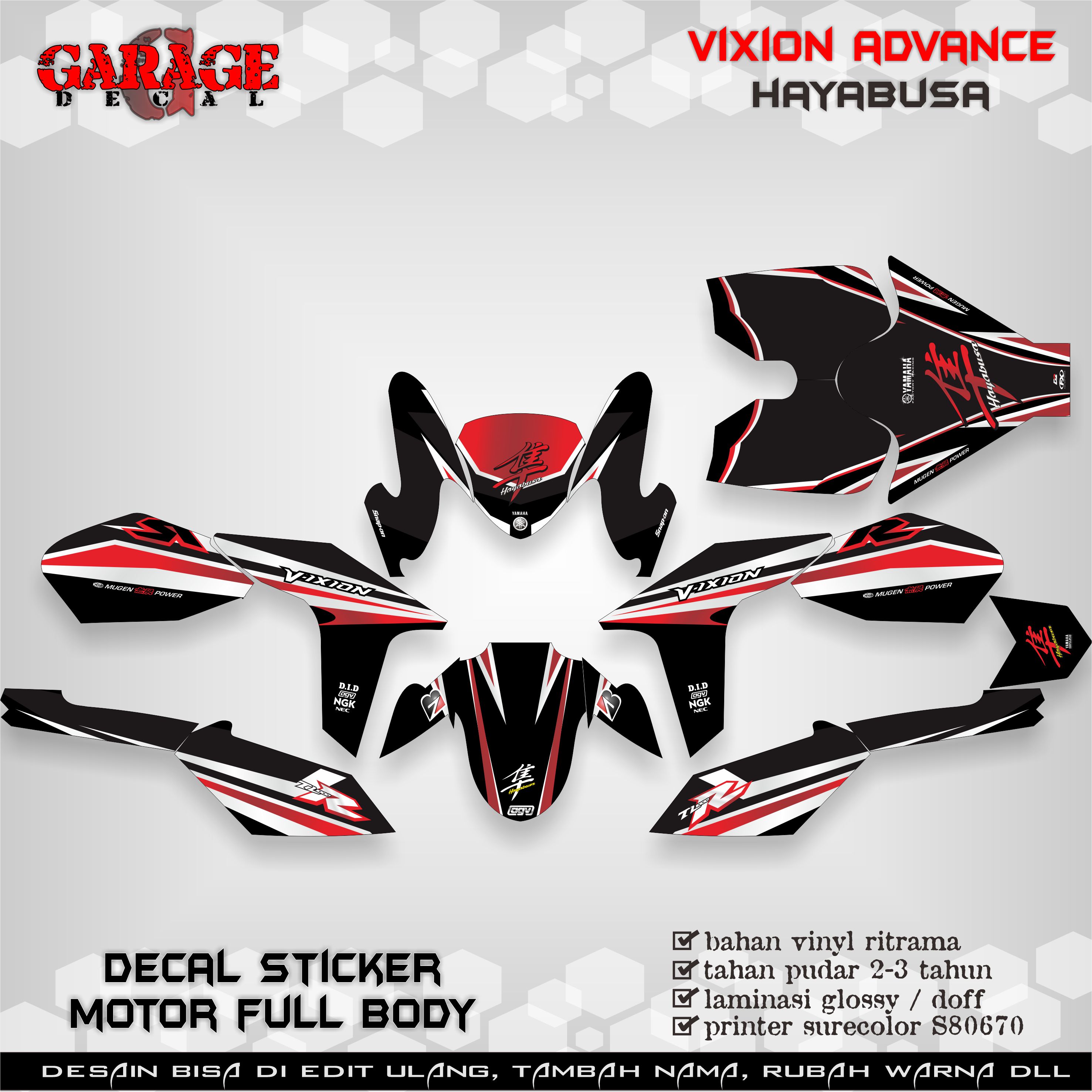 Decal Vixion Advance Full Body Decal Vixion NVA Full Body 2015 - 2017 ...