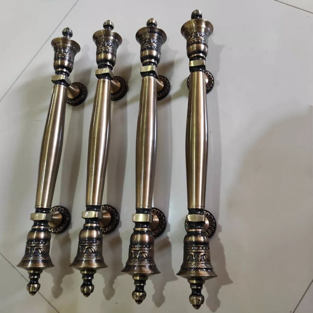 [ 4 Gagang pintu ] handle pintu rumah antiq / tarikan pintu kuningan ...