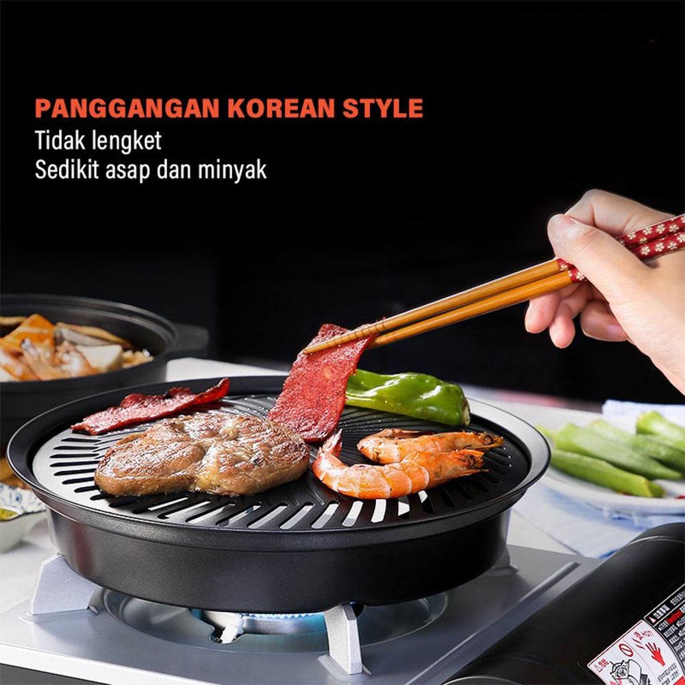 Grill Pan Barberque Alat Pemanggang 32cm Korean BBQ Grill Pan BBQ Grill ...