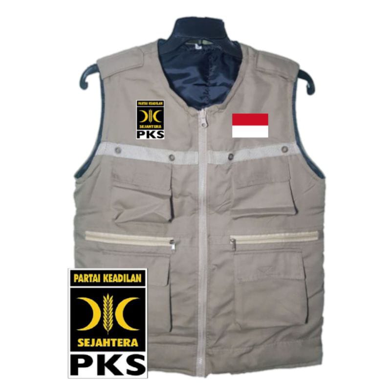 ROMPI PARTAI PKS { PARTAI KEADILAN SEJAHTRA } rompi lapangan // rompi ...